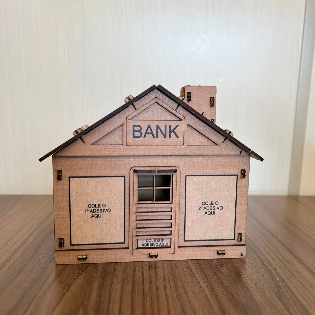 WoodBank Decorativo - Guarde dinheiro usando o método japonês